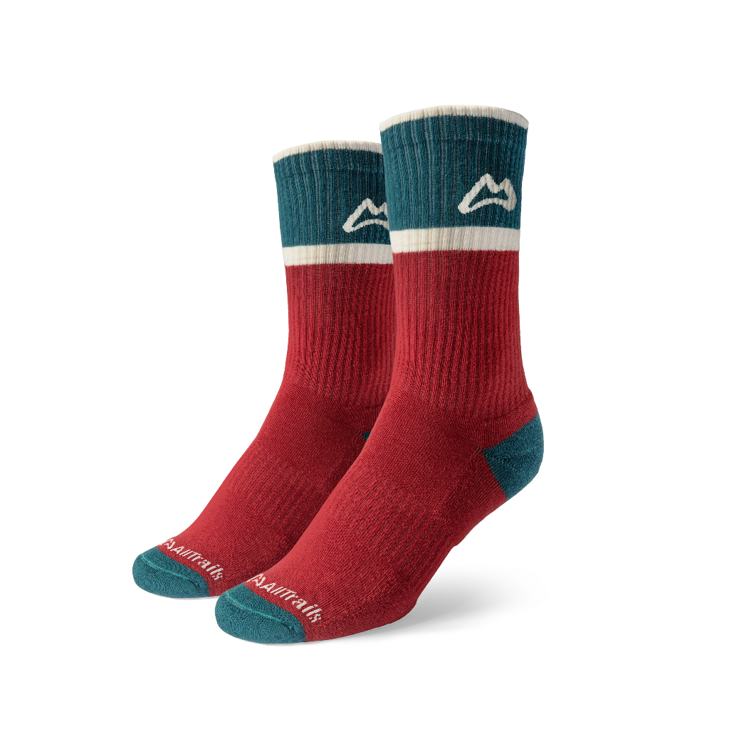 AllTrails Classic Crew Trail Sock - Red – AllTrails Gear Shop